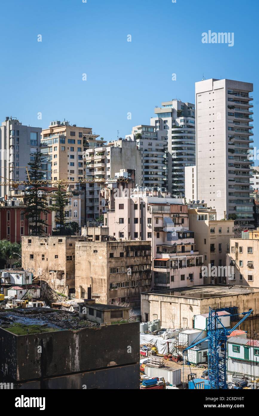 Aerial view in Minet El Hosn district of Beirut, Lebanon Stock Photo ...