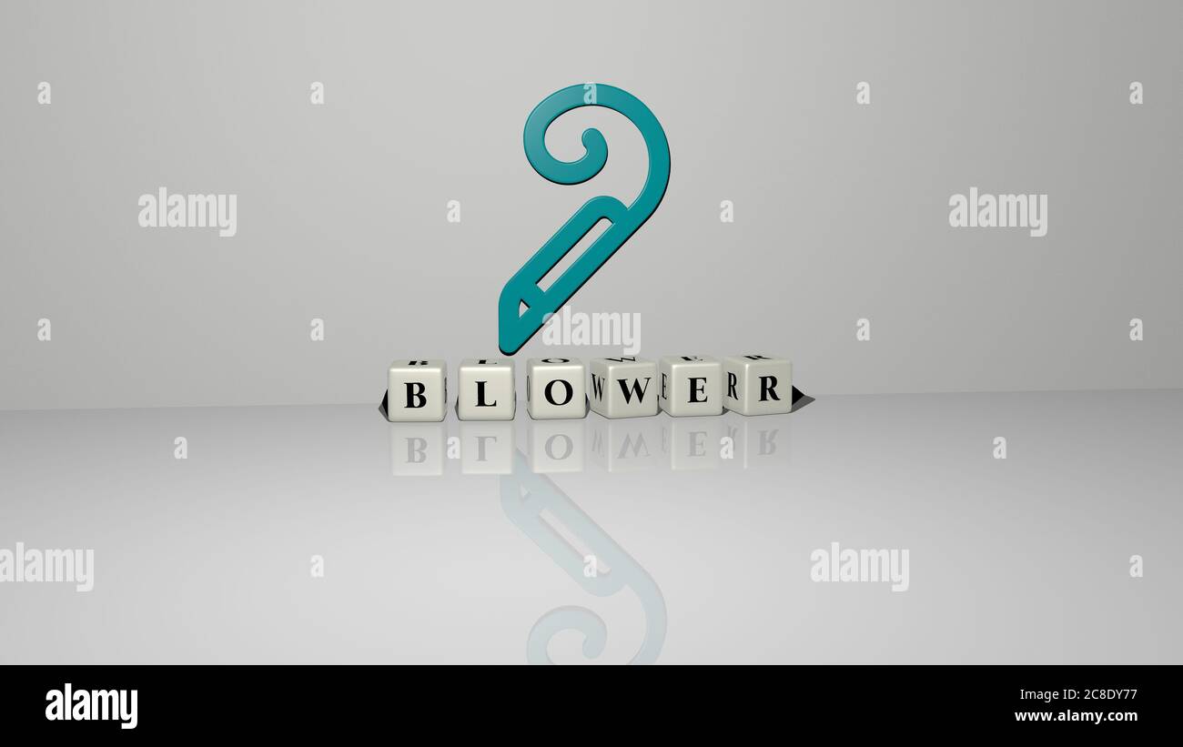 3D graphical image of blower vertically along with text built by ...