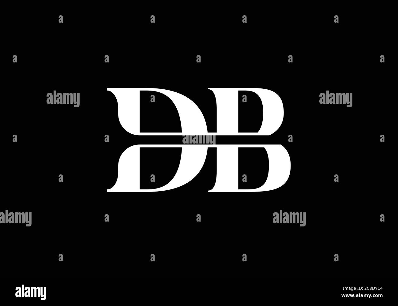 Initial Monogram Letter D B Logo Design Vector Template. D B Letter ...