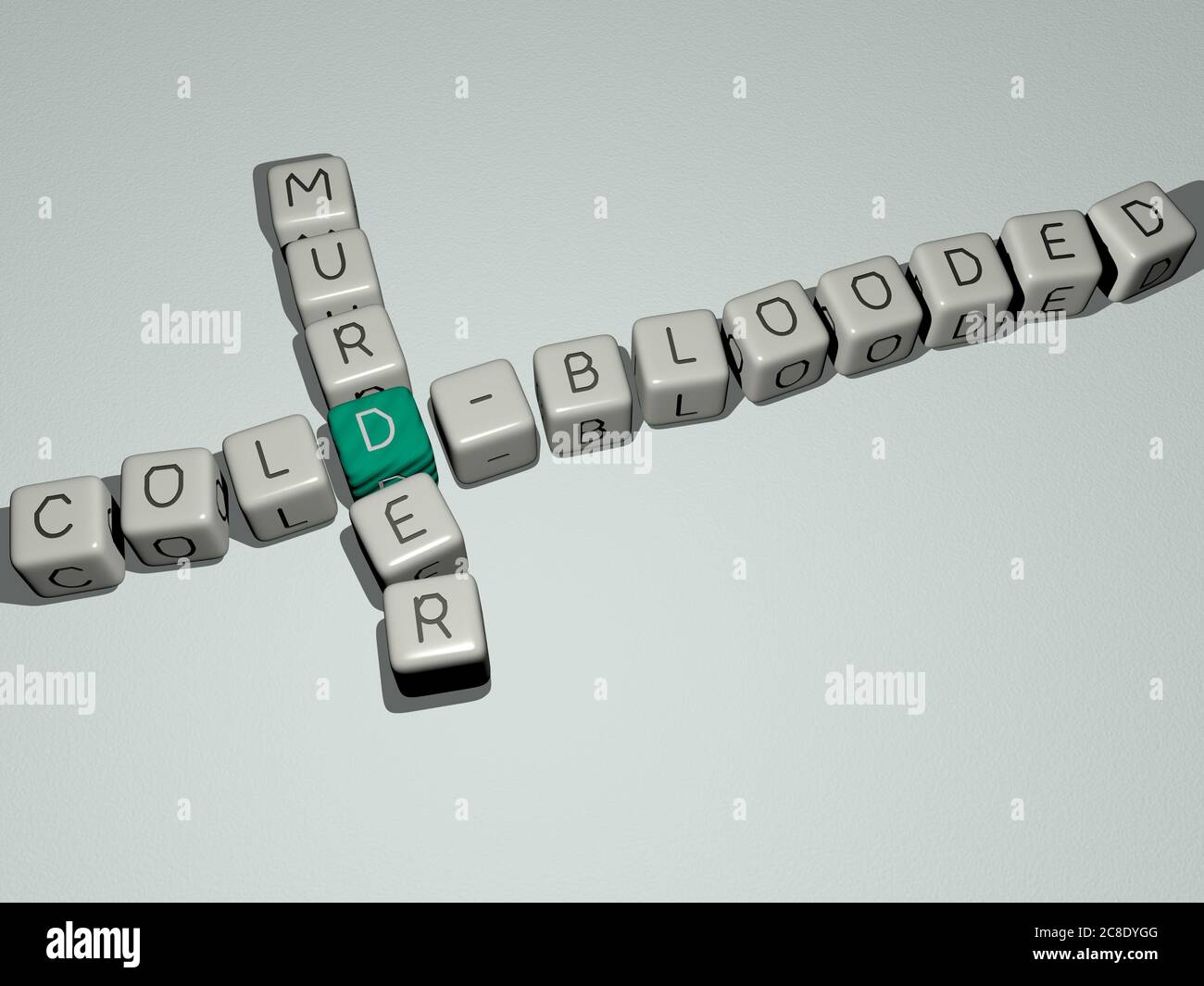 COLD-BLOODED MURDER combined by dice letters and color crossing for the ...