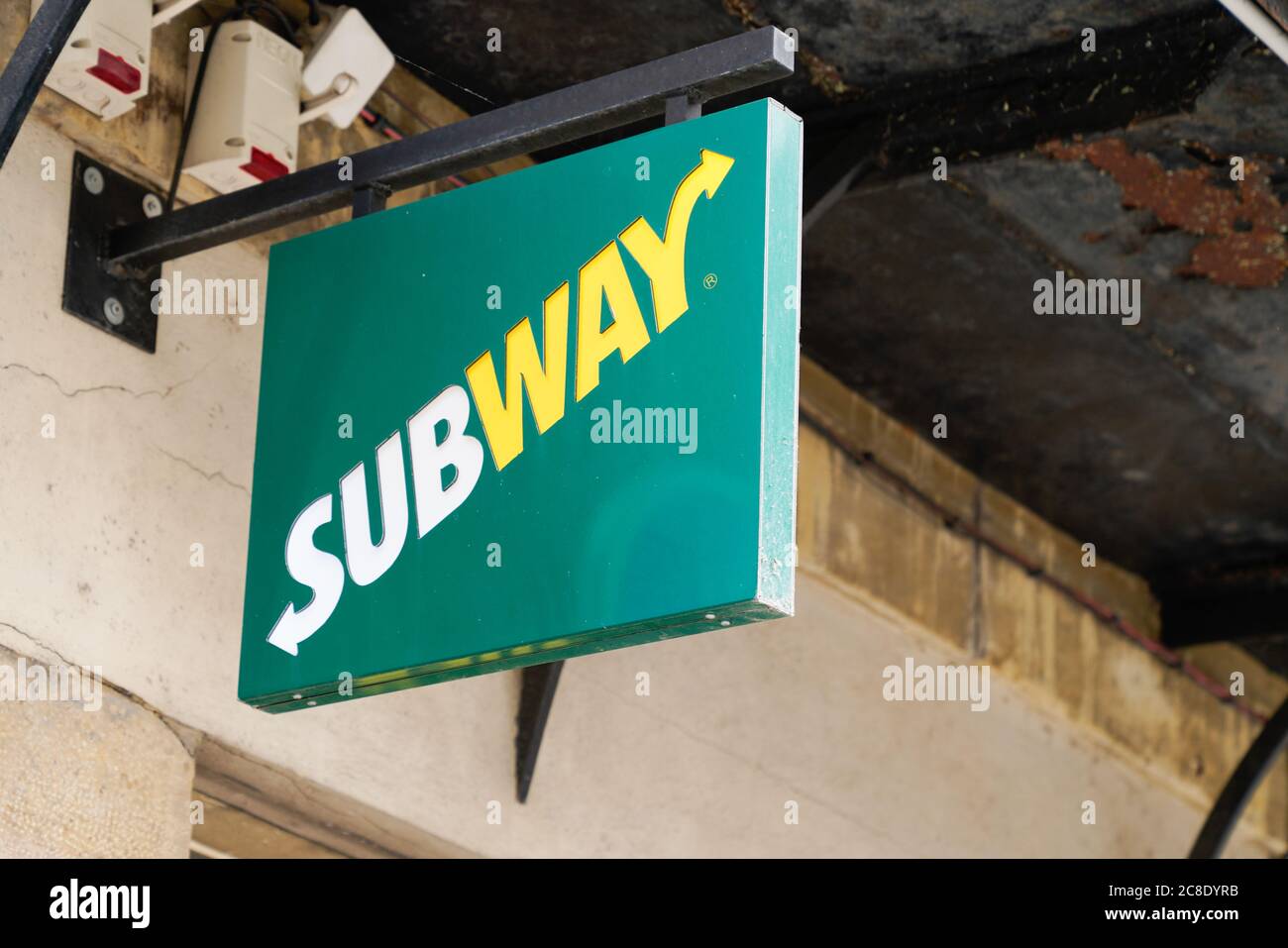 Bordeaux , Aquitaine / France - 07 21 2020 : Subway sign and text logo ...