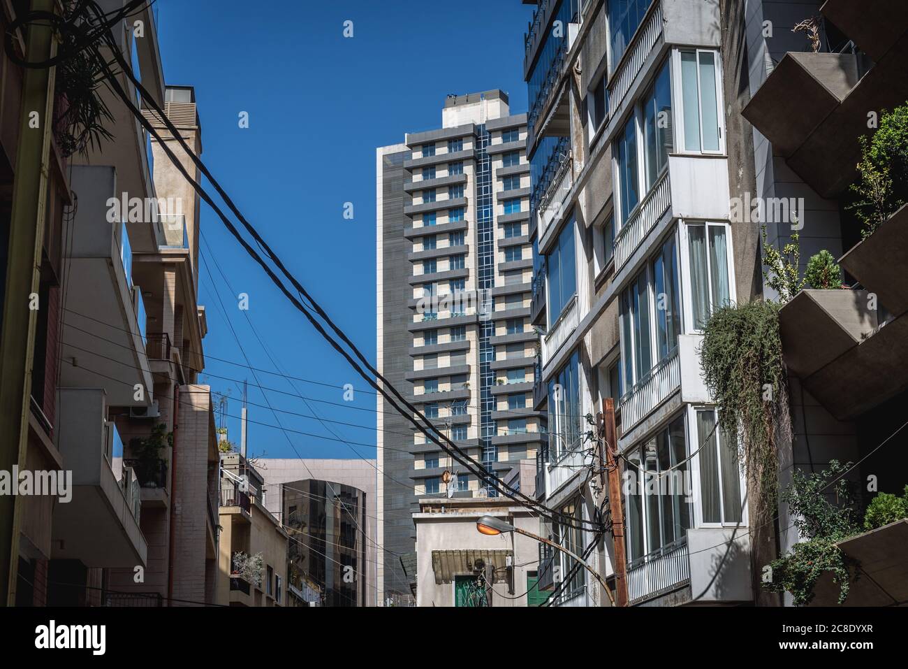 Residential buildings in Achrafieh area of Beirut, Lebanon Stock Photo ...