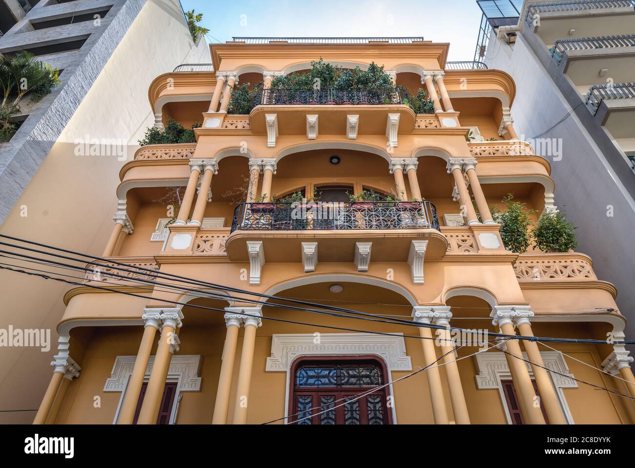 Residential building in Achrafieh area of Beirut, Lebanon Stock Photo ...