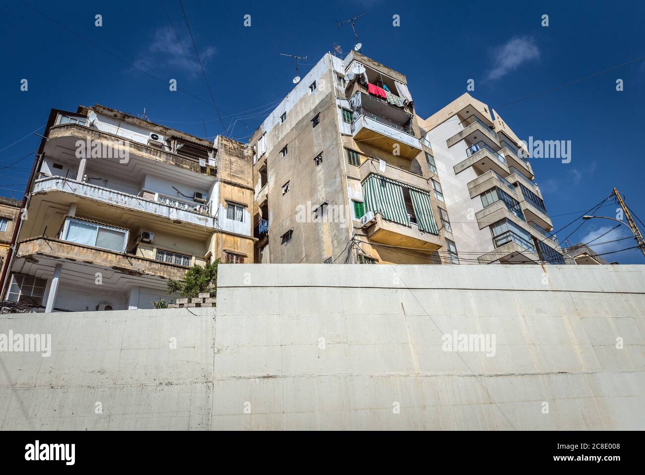 Residential building next Charles Malek Avenue in Achrafieh quarter of ...