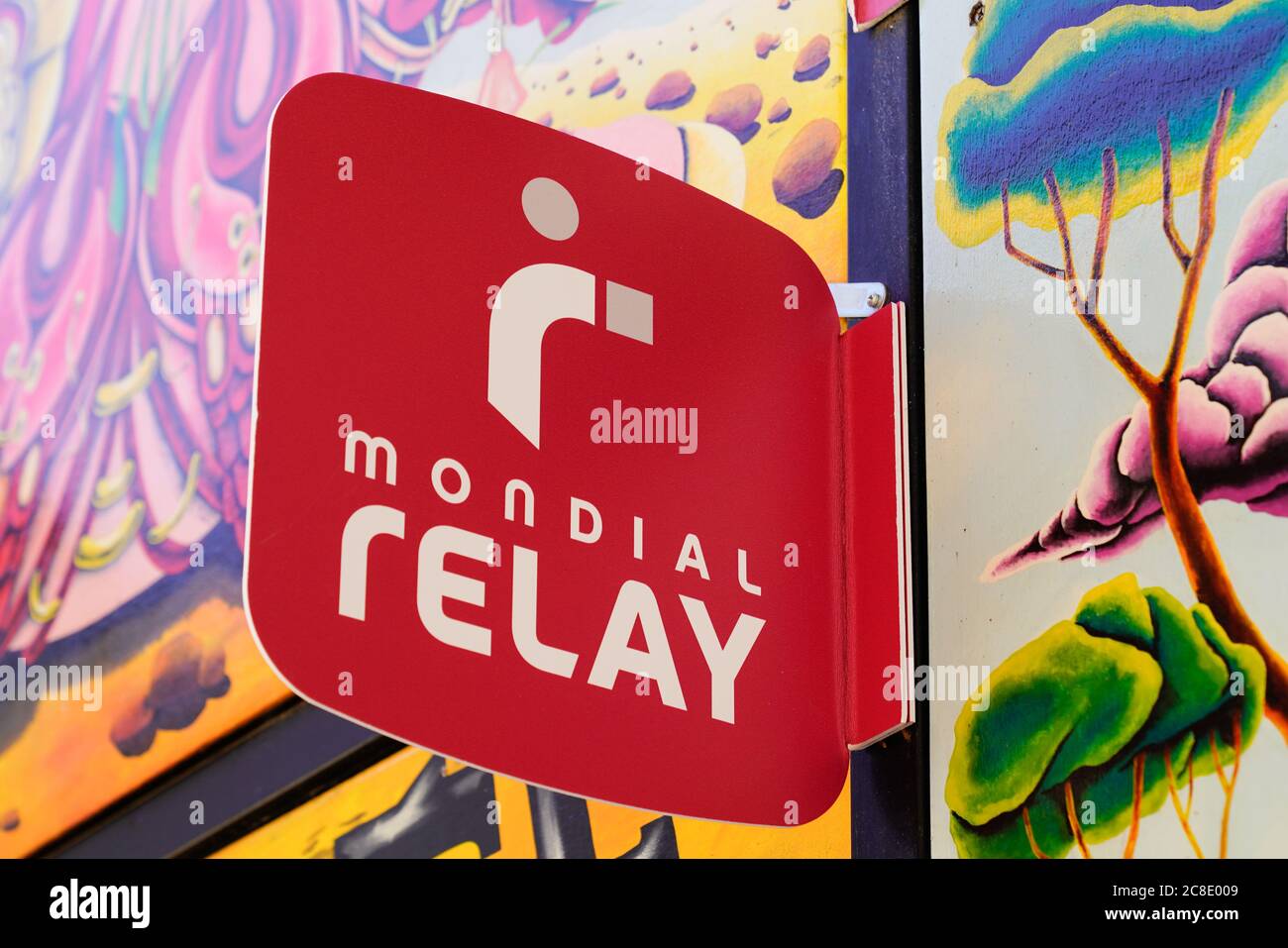 Bordeaux , Aquitaine / France - 07 21 2020 : Mondial Relay sign and ...