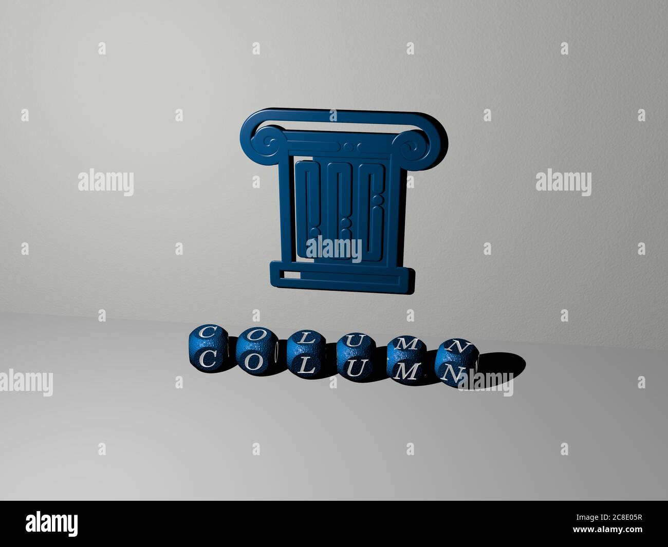 3D graphical image of COLUMN vertically along with text built by ...