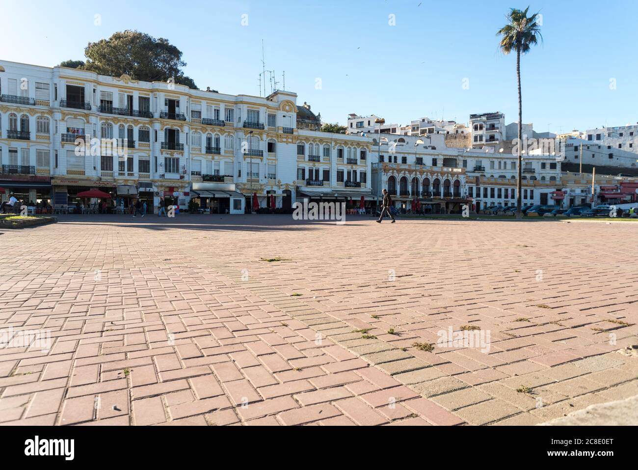 Morocco, Tanger-Tetouan-Al Hoceima, Tangier, Town square in front of ...