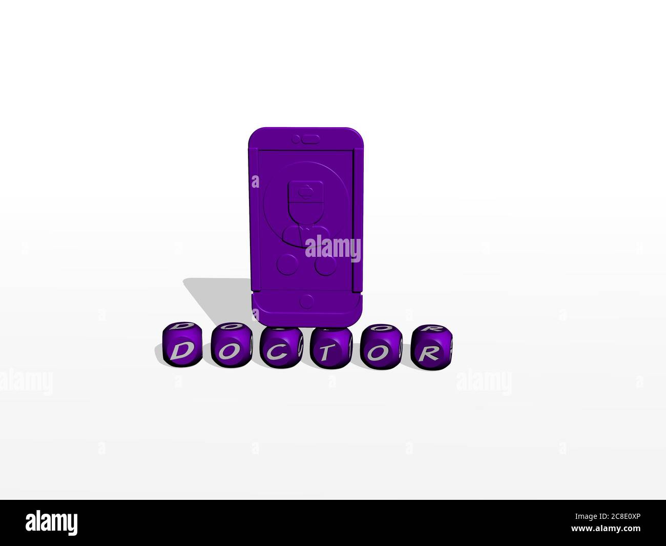 3D graphical image of doctor vertically along with text built by ...