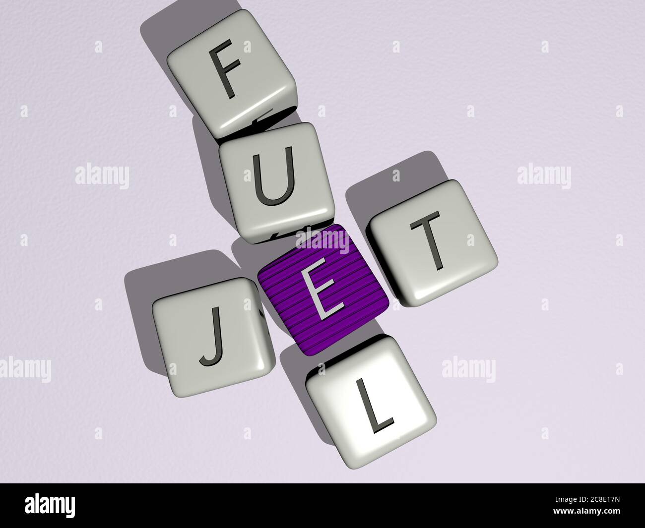 JET FUEL combined by dice letters and color crossing for the related ...