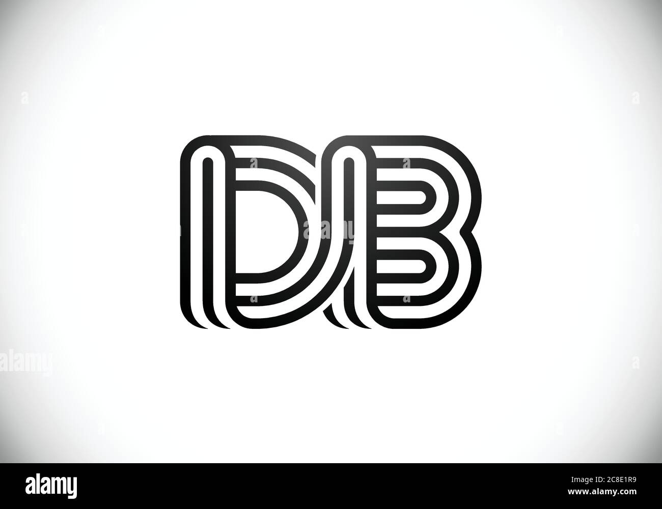 Initial Monogram Letter D B Logo Design Vector Template. D B Letter ...