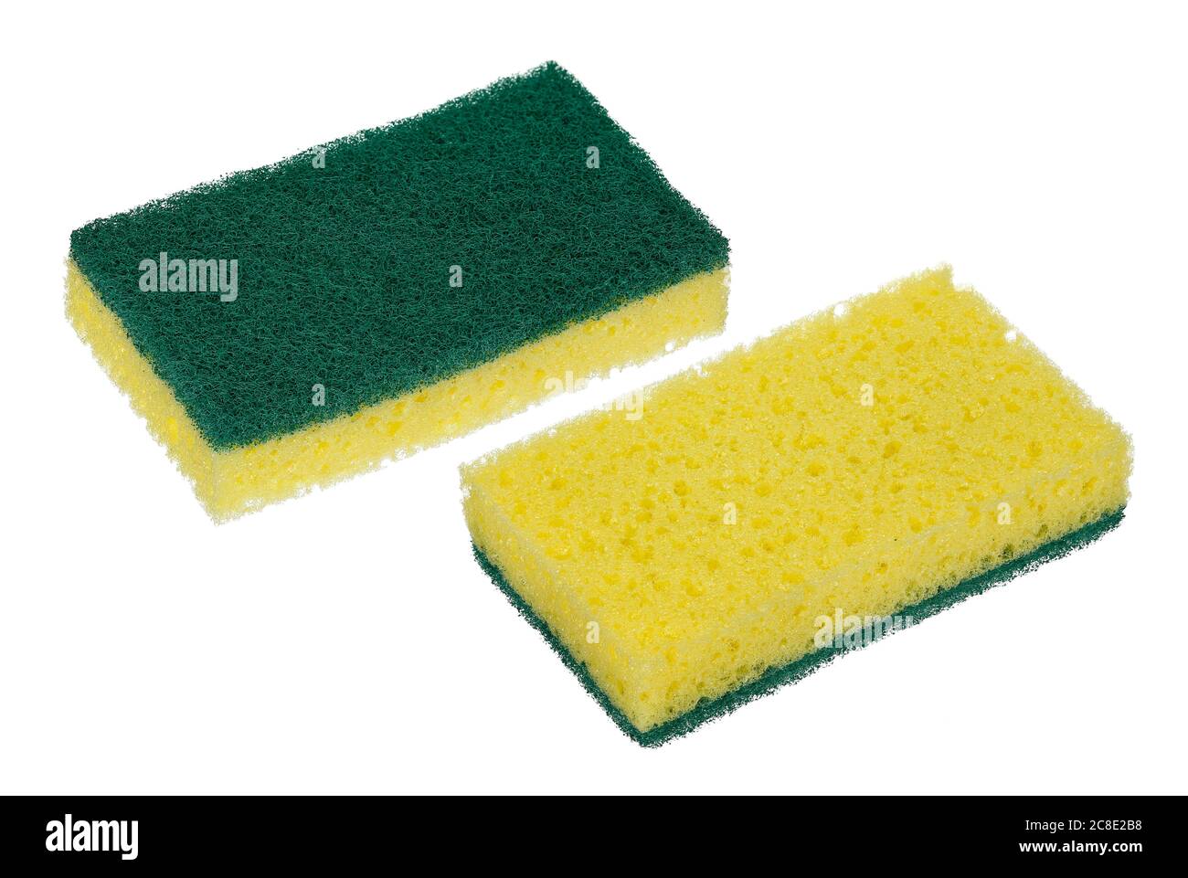 both sides of new kitchen sponge isolated Stock Photo - Alamy