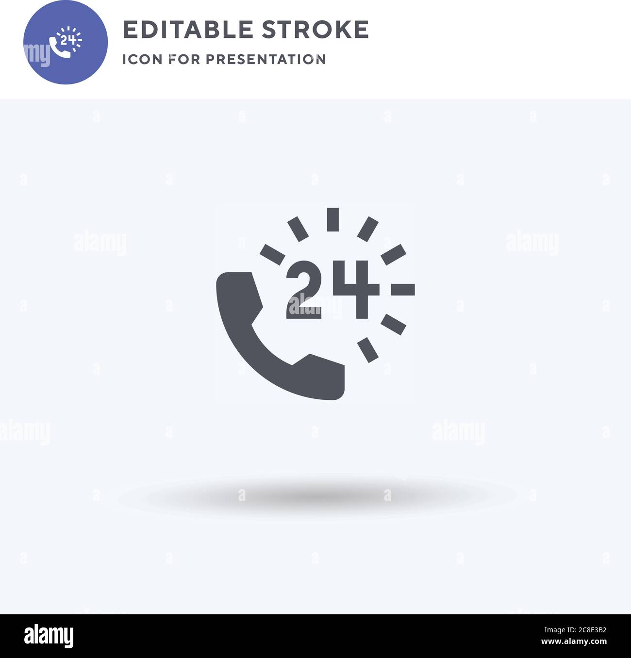 Hours icon vector, filled flat sign, solid pictogram isolated on white ...