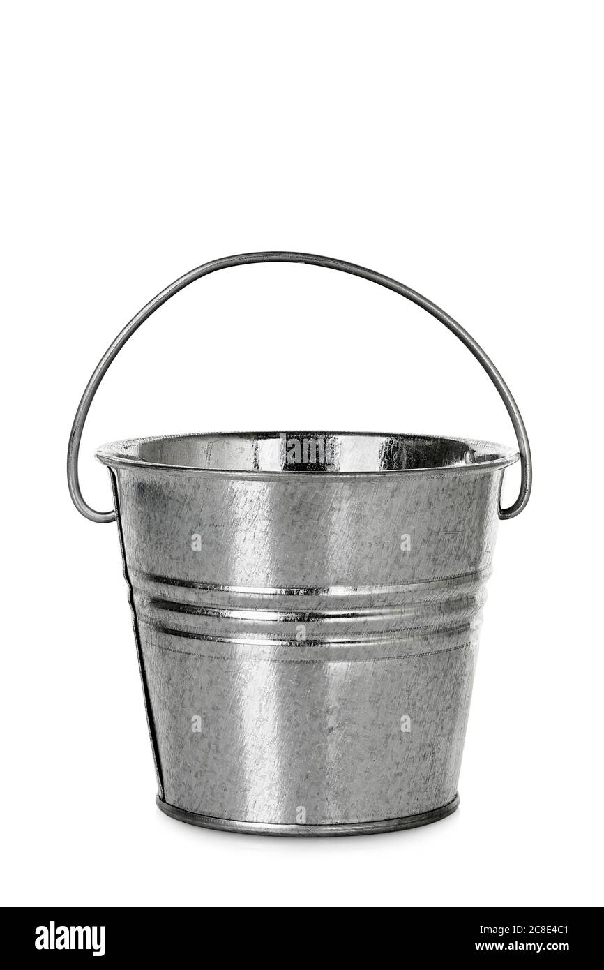 tin bucket isolated on white Stock Photo - Alamy