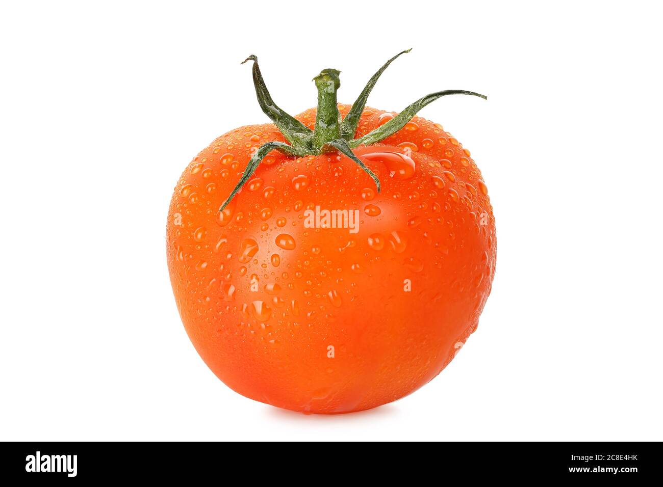 fresh tomato with water drops isolated on white Stock Photo - Alamy