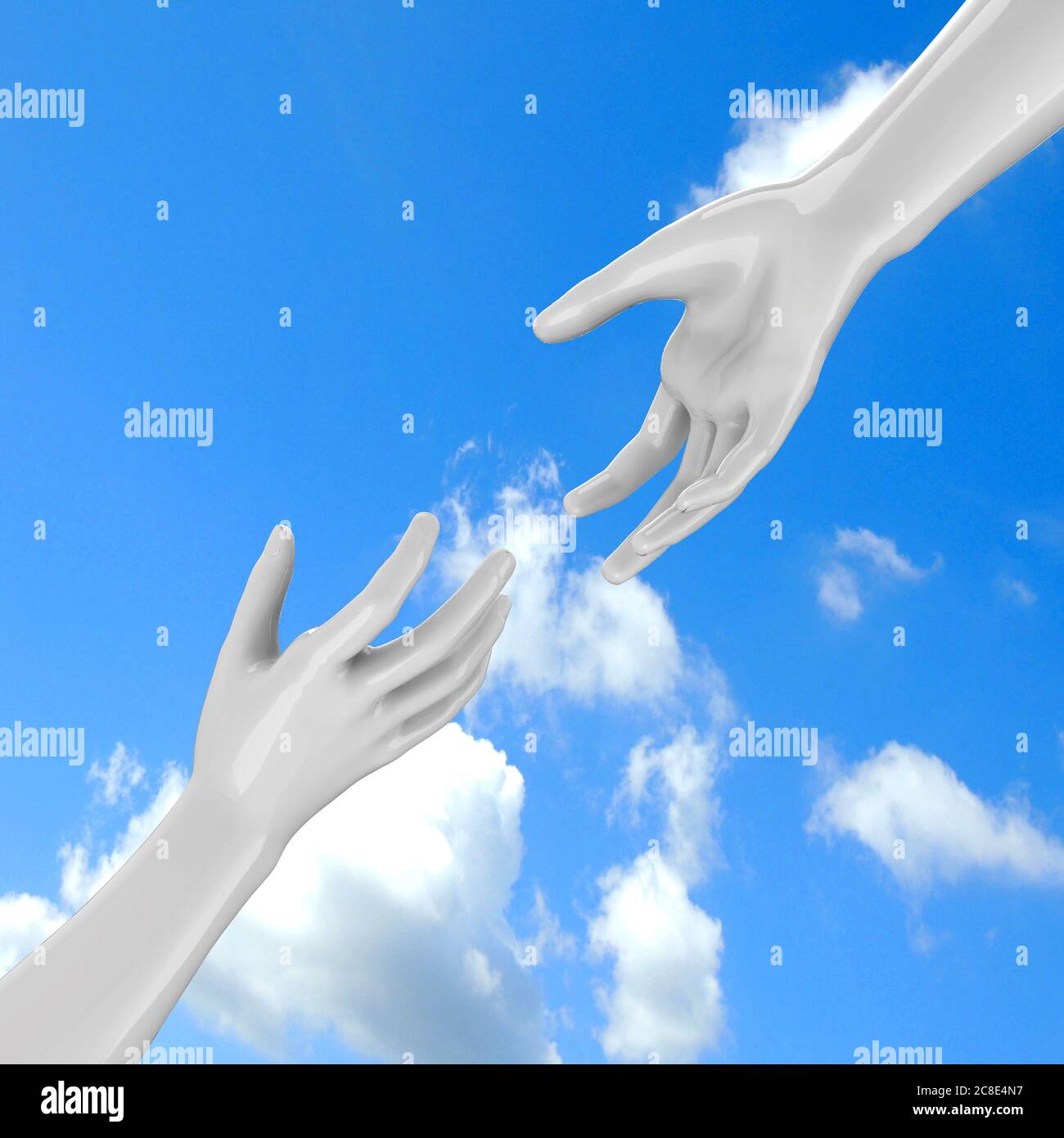 Helping hand illustration hi-res stock photography and images - Alamy