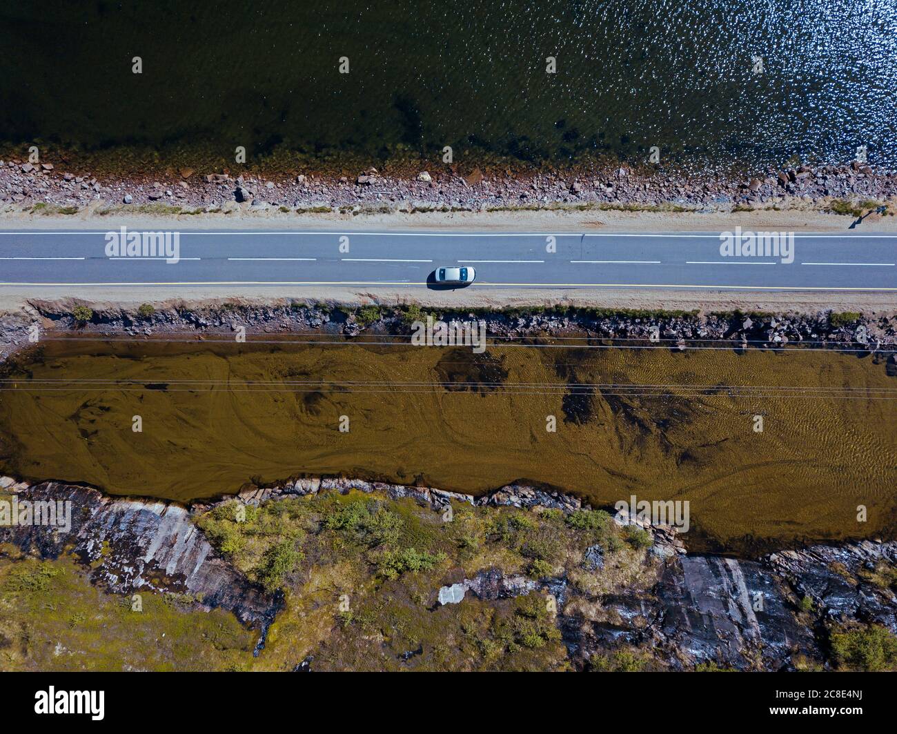 Coastal road, aerial view Stock Photo - Alamy