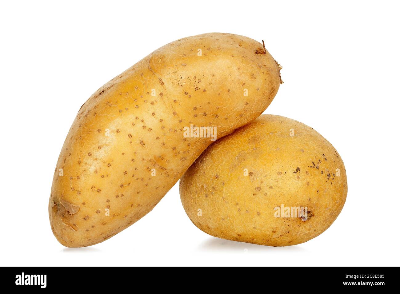 two potatoes isolated on white Stock Photo - Alamy