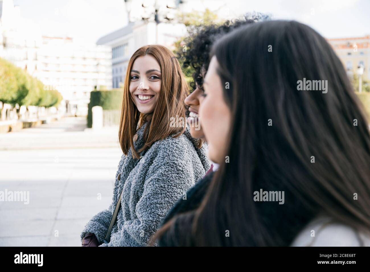 Smile woman square hi-res stock photography and images - Alamy