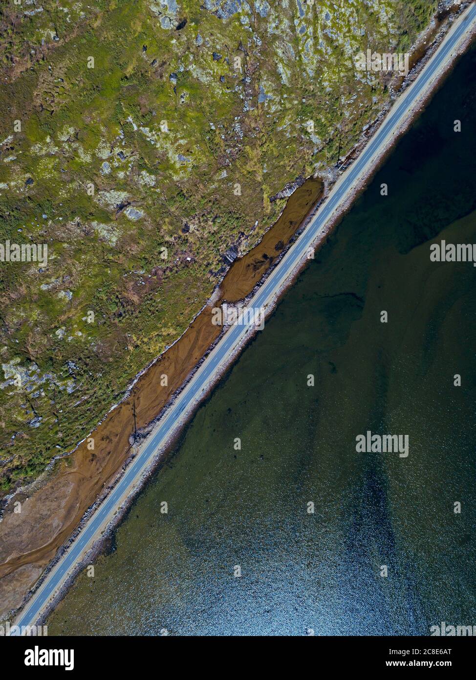 Coastal road, aerial view Stock Photo - Alamy