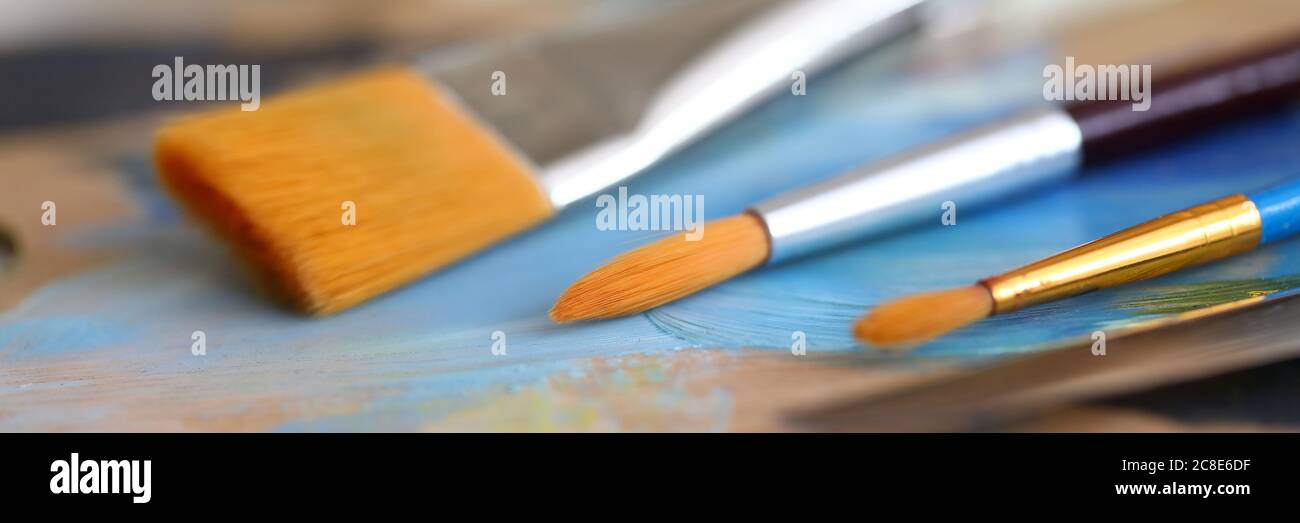 Detailed picture of painter instrument Stock Photo - Alamy