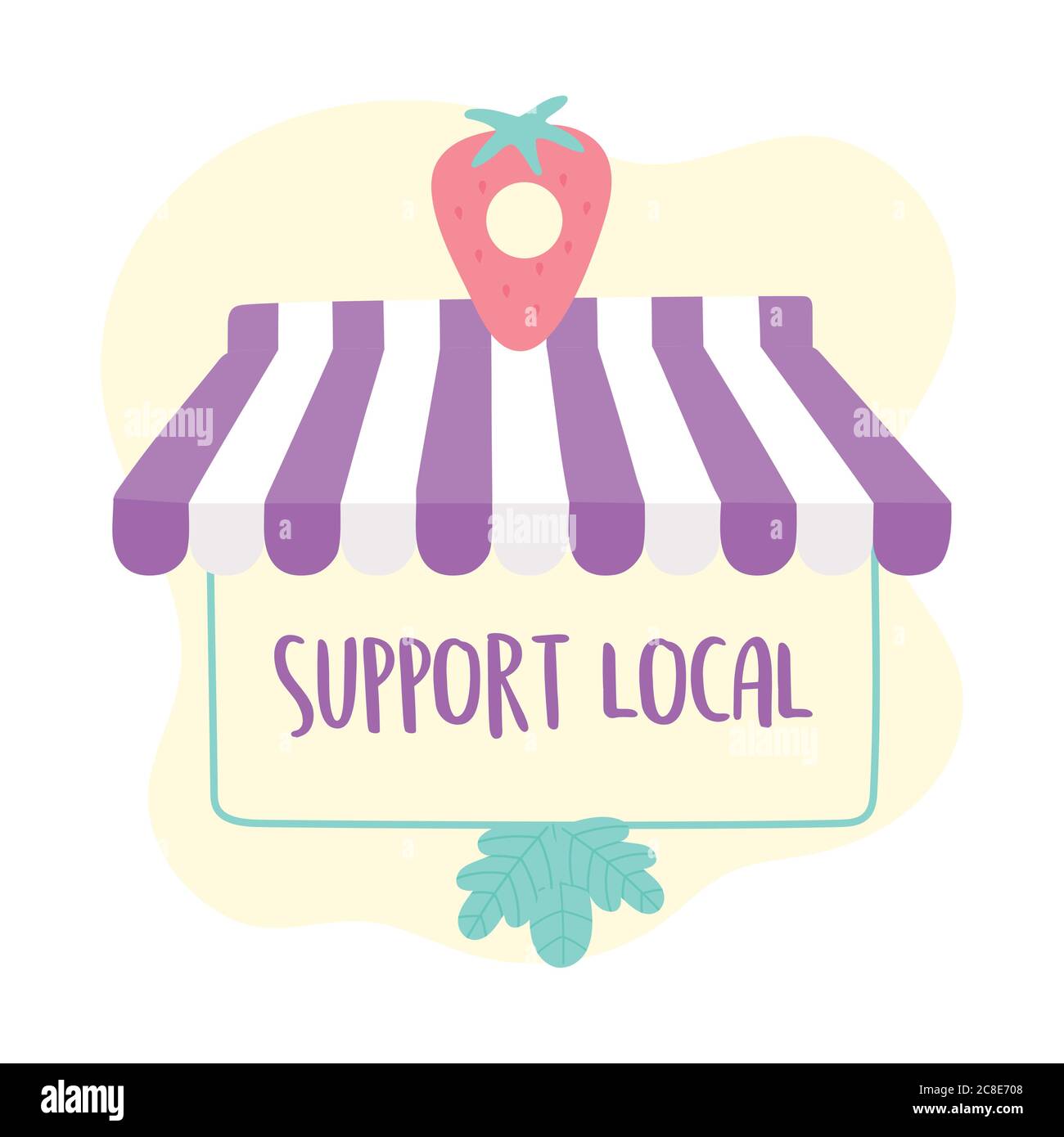 support local business, shop small market location store vector ...