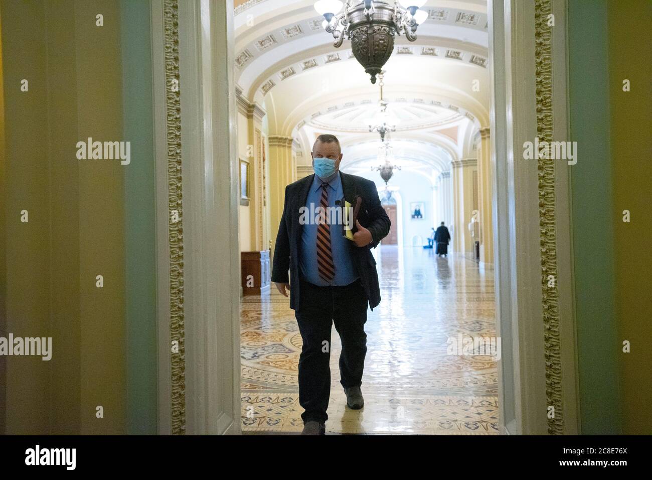 United States Senator Jon Tester (Democrat of Montana) arrives for ...
