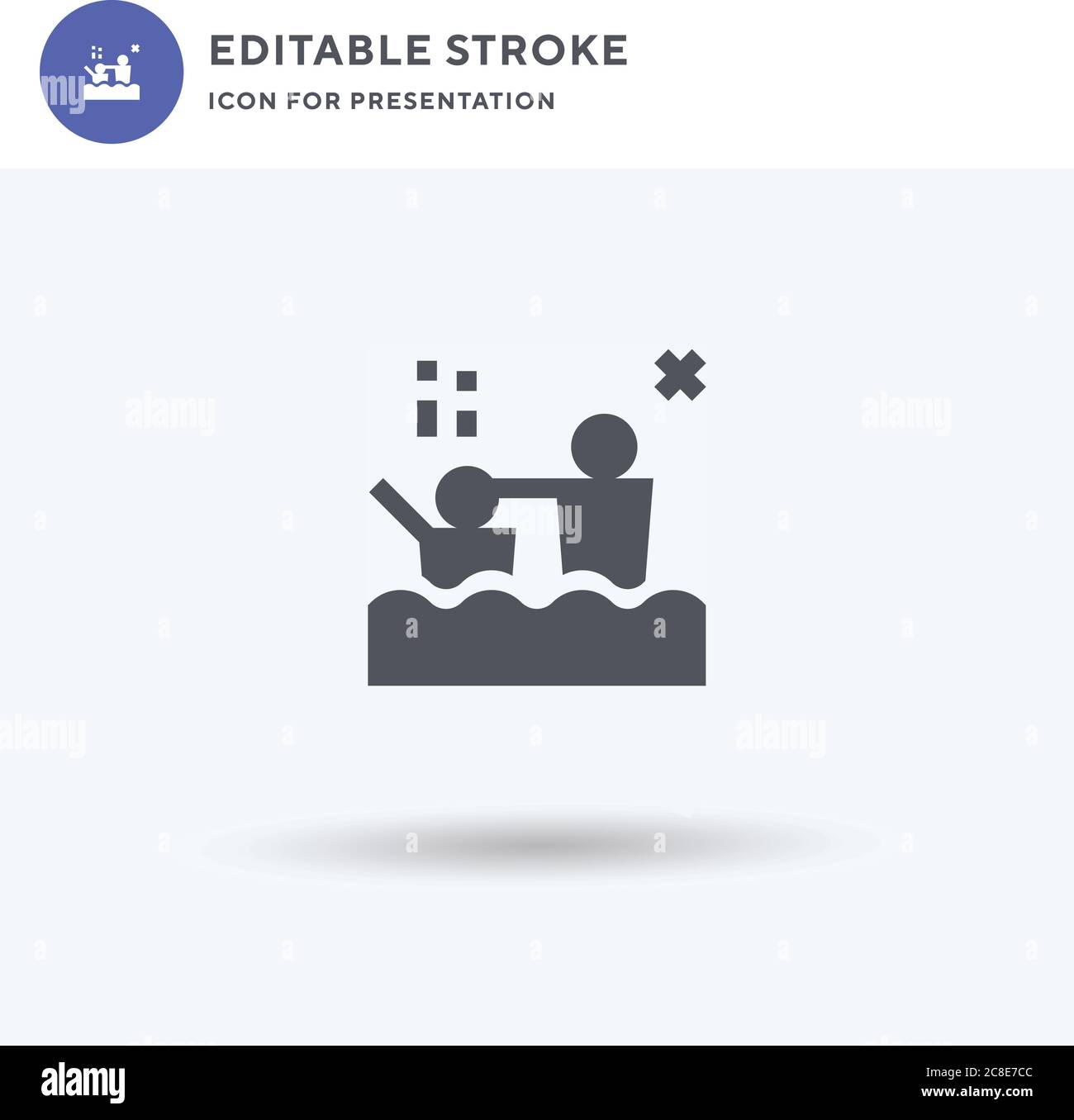 No Drown icon vector, filled flat sign, solid pictogram isolated on ...