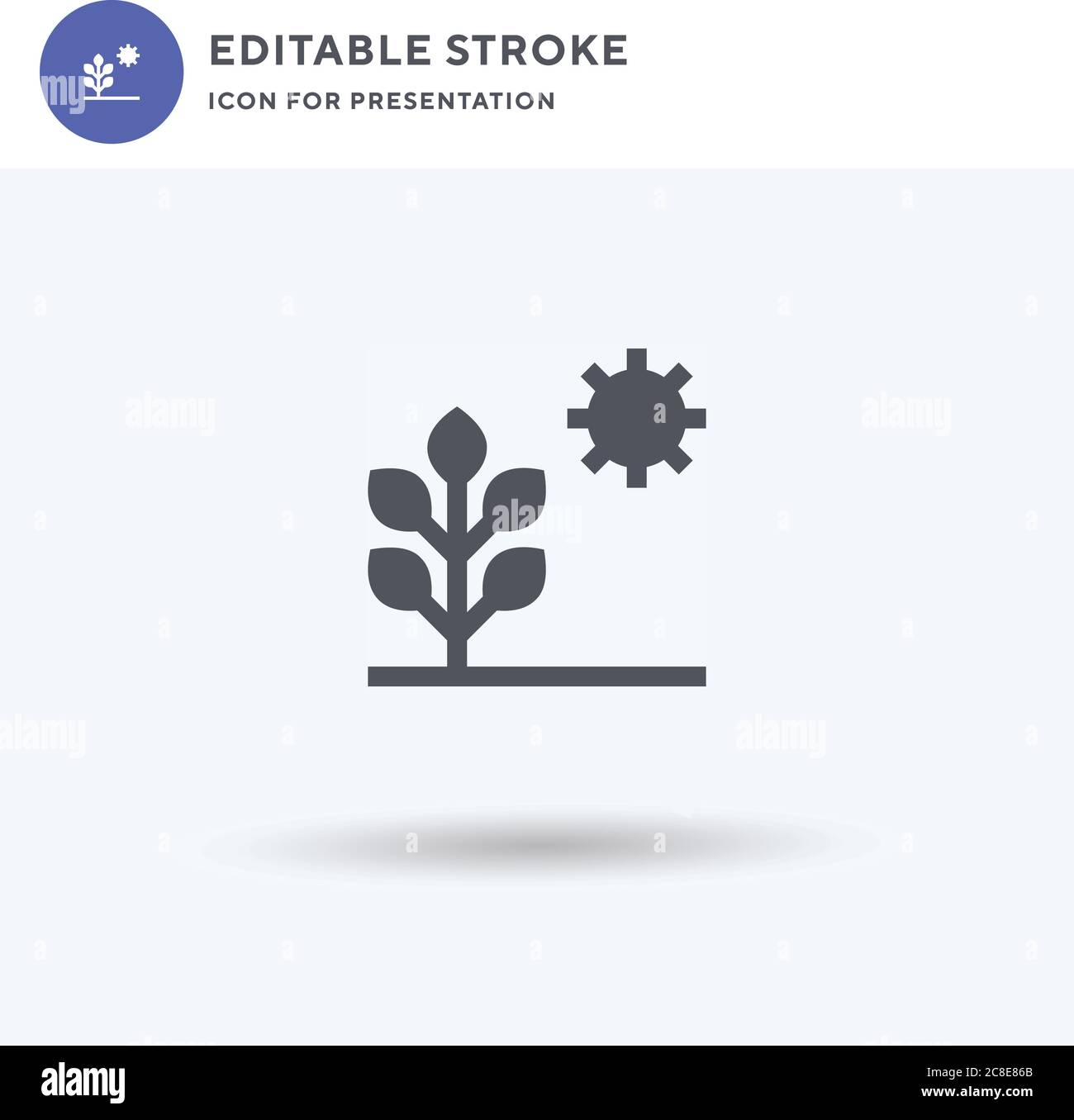 Photosynthesis icon vector, filled flat sign, solid pictogram isolated on white, logo ...