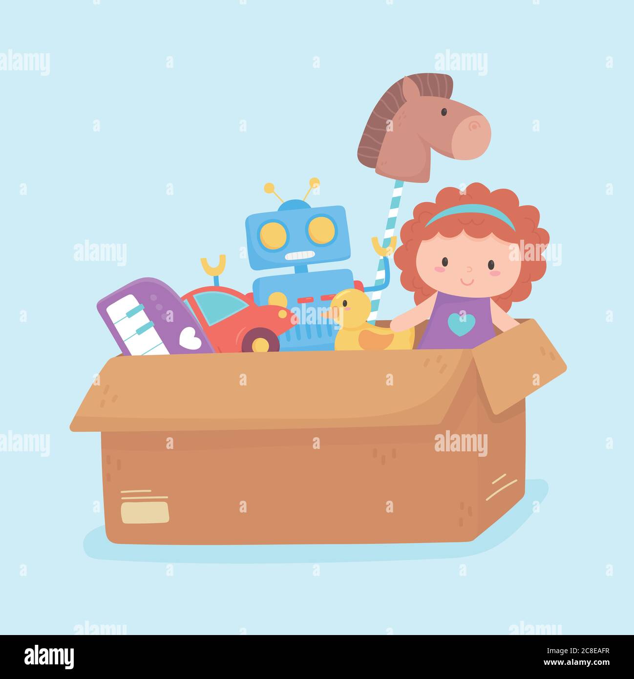 Cardboard robot toy Stock Vector Images - Alamy