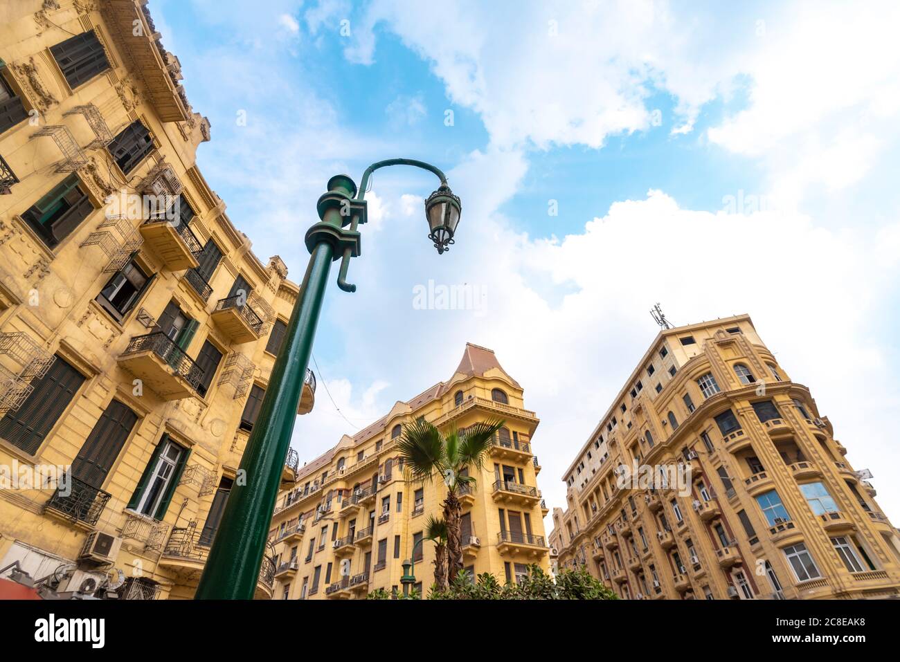 Egypt, Cairo, Old buildings in Talaat Harb Square Stock Photo - Alamy