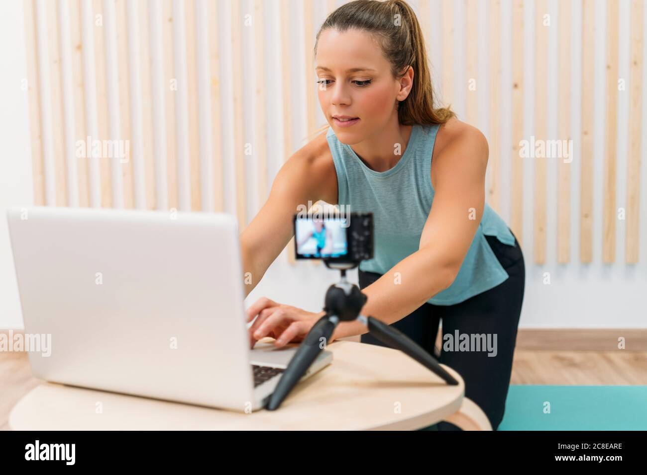 Woman filming herself hi-res stock photography and images - Alamy
