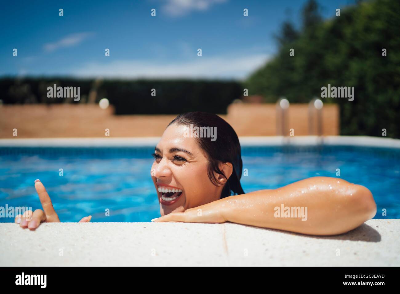 Fun poolside hi-res stock photography and images - Alamy