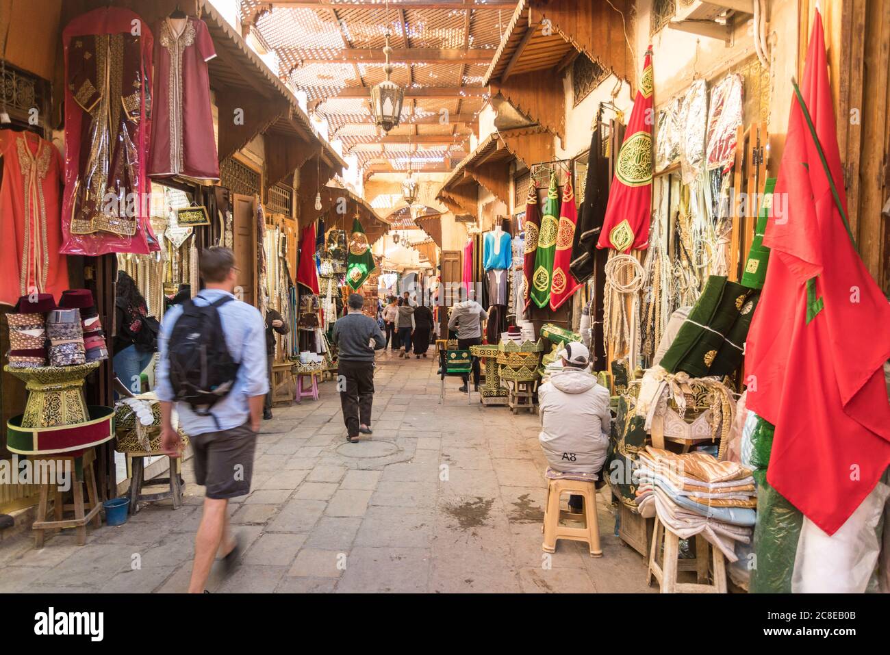 Morocco, Fez, Market in historic Medina Stock Photo - Alamy