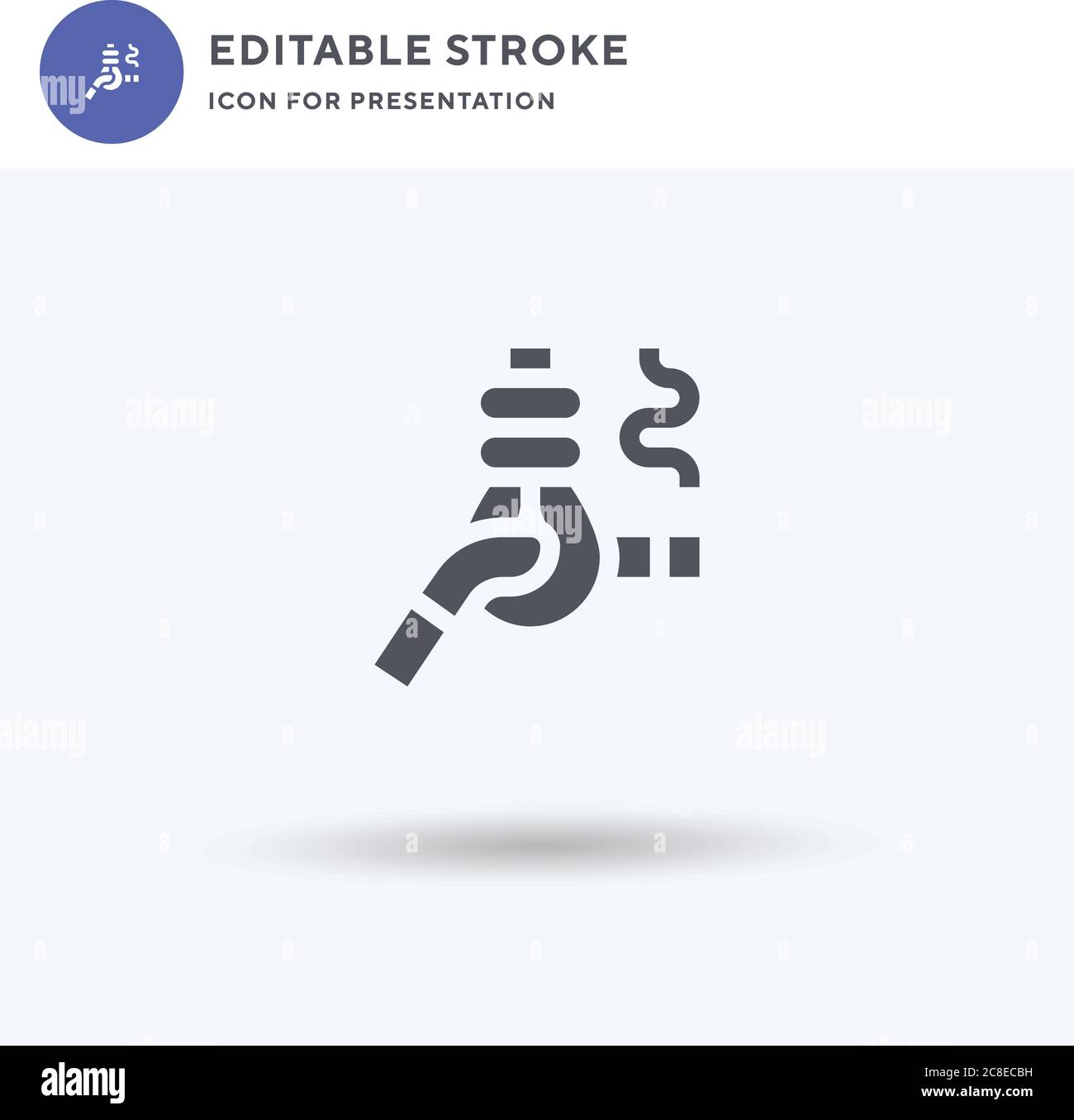 Quit Smoking icon vector, filled flat sign, solid pictogram isolated on ...