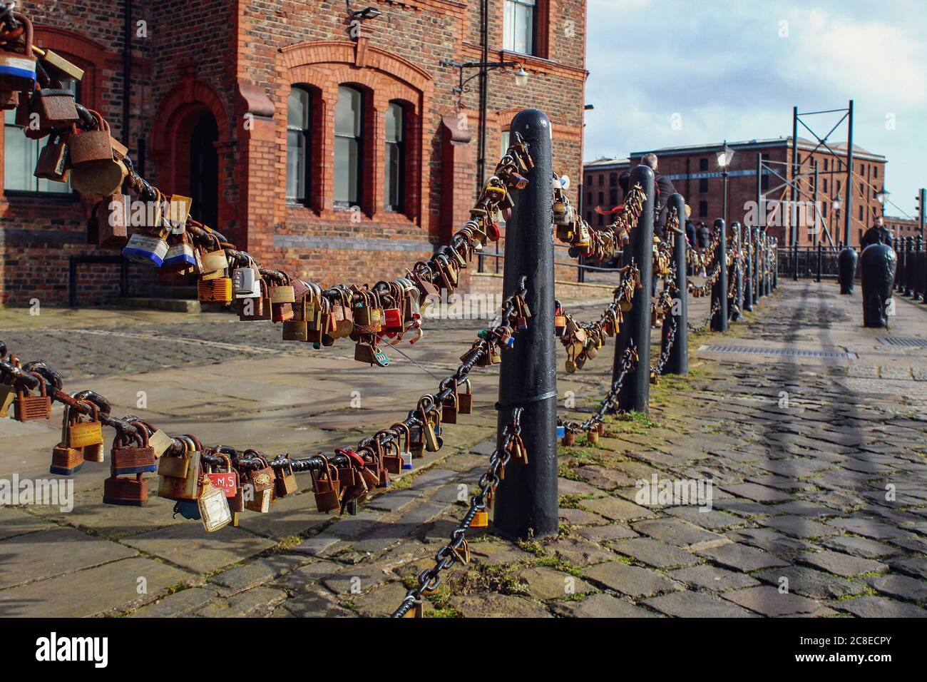 Liverpool padlock fence hi-res stock photography and images - Alamy