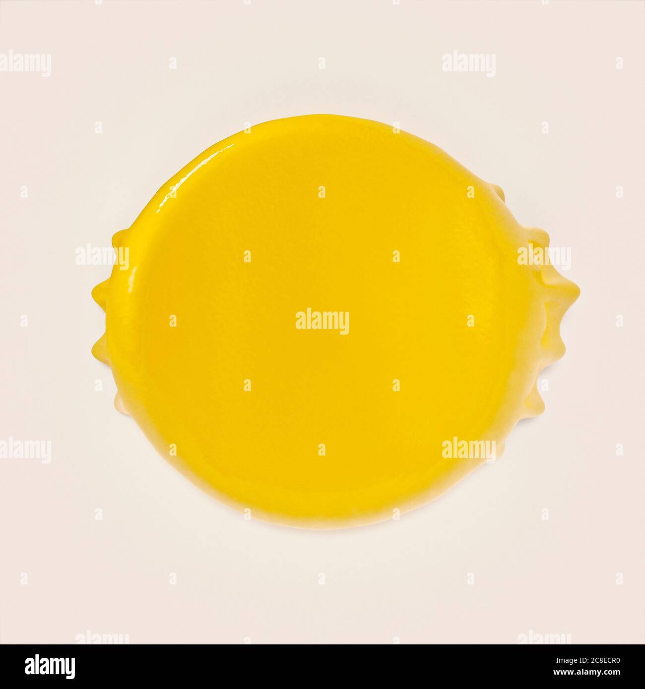 Yellow beer cap on white background. 3D illustration Stock Photo - Alamy