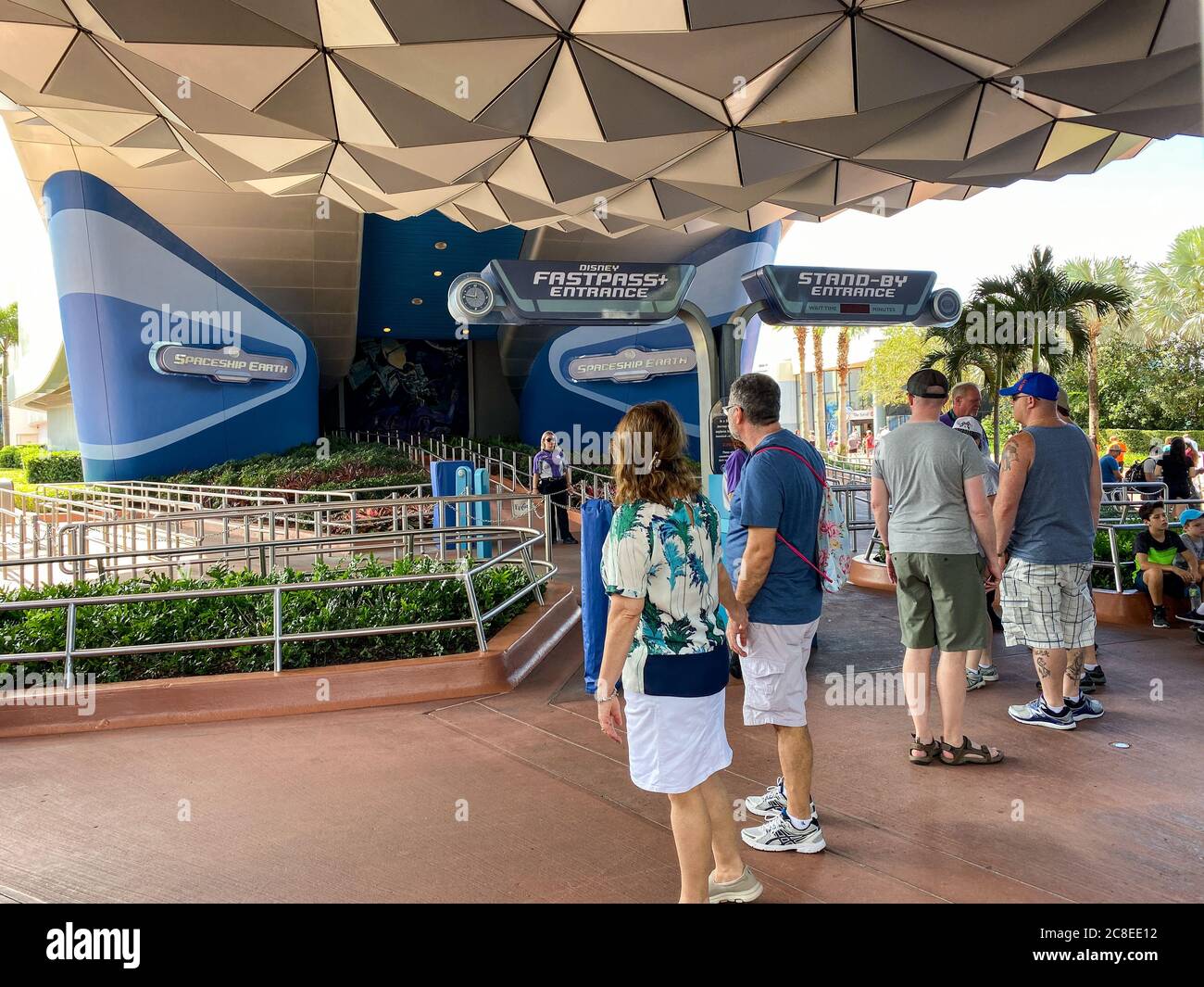 Orlando,FL/USA-10/5/19: Spaceship Earth theme park ride entrance at ...