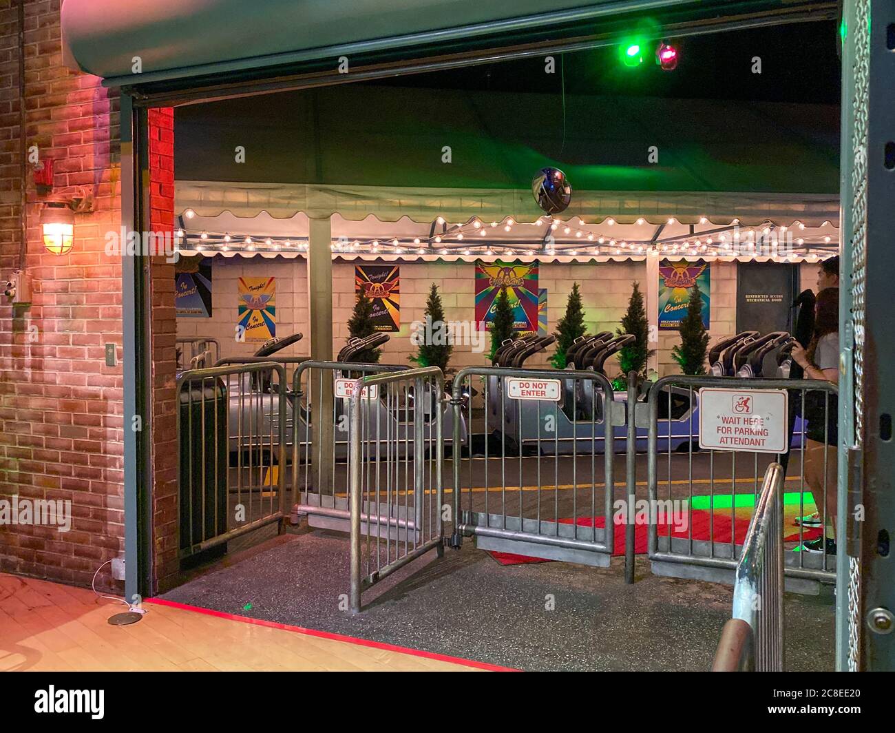 Orlando,FL/USA-10/5/19: .Rock n Roller Coaster theme park ride exit at ...