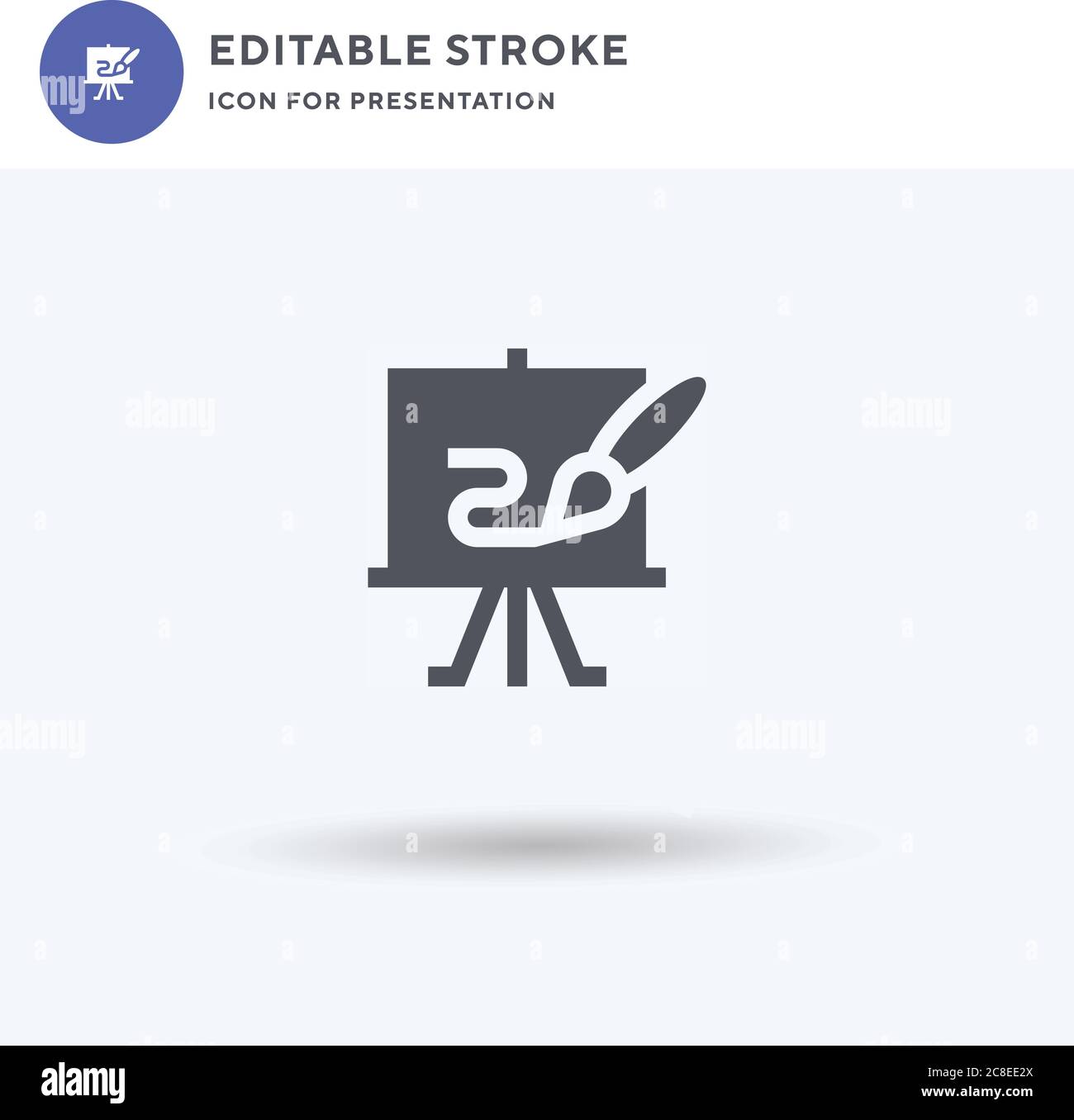 Canvas icon vector, filled flat sign, solid pictogram isolated on white ...