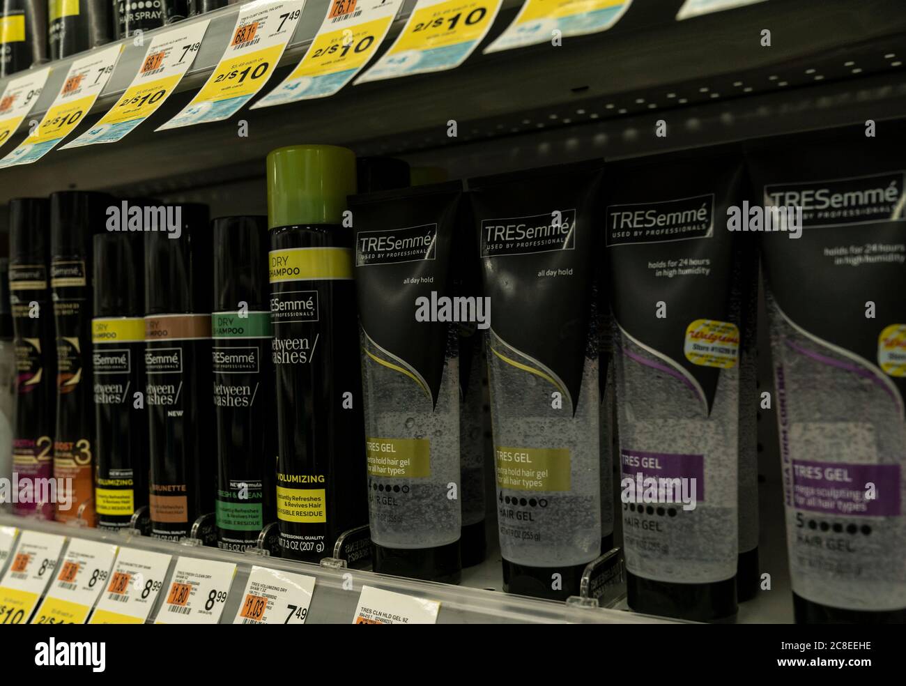 New York, NY - July 23, 2020: View of Unilever products seen in ...