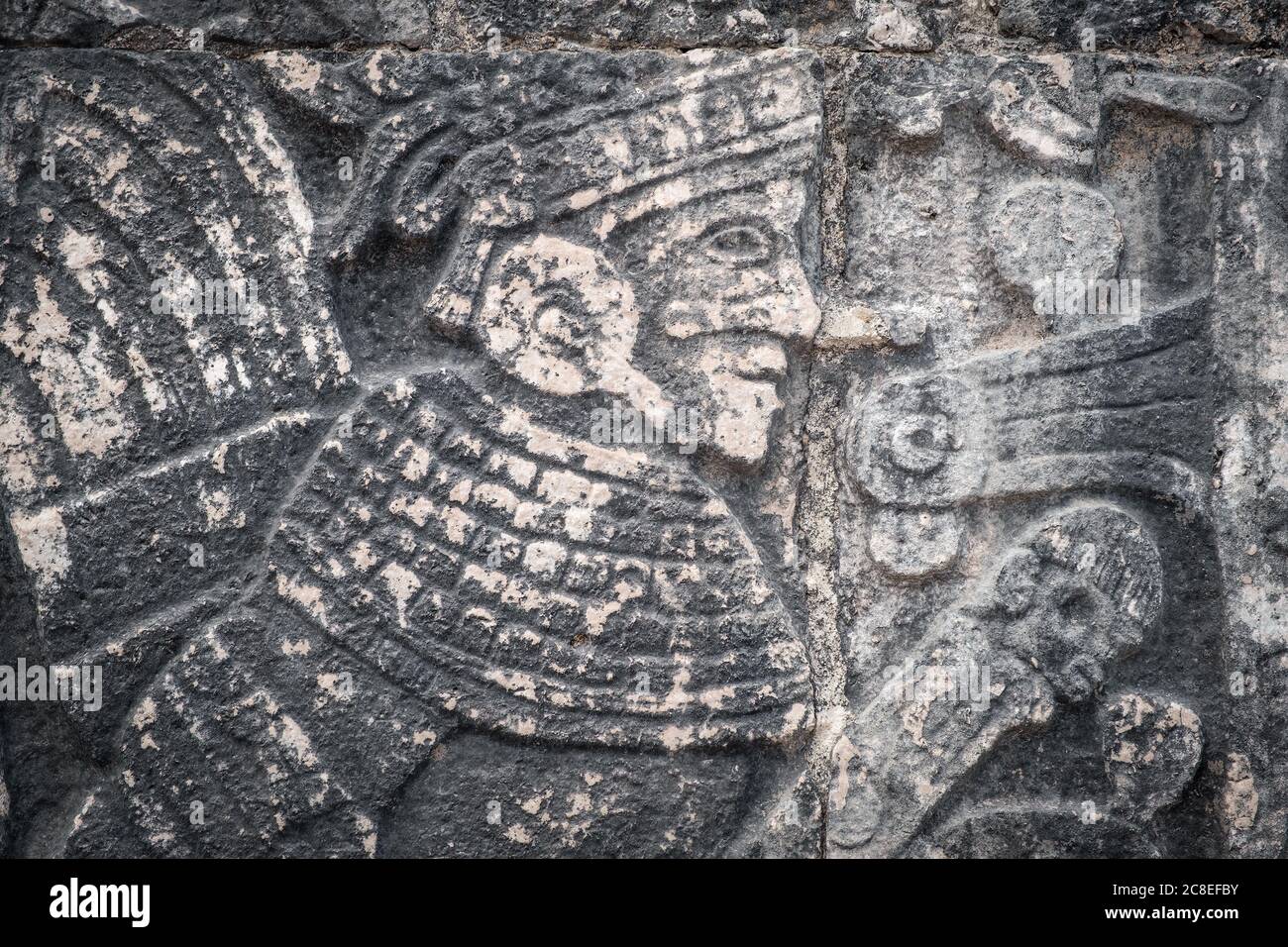 Old mayan religious artwork - At the ancient city of Chichen Itza in ...