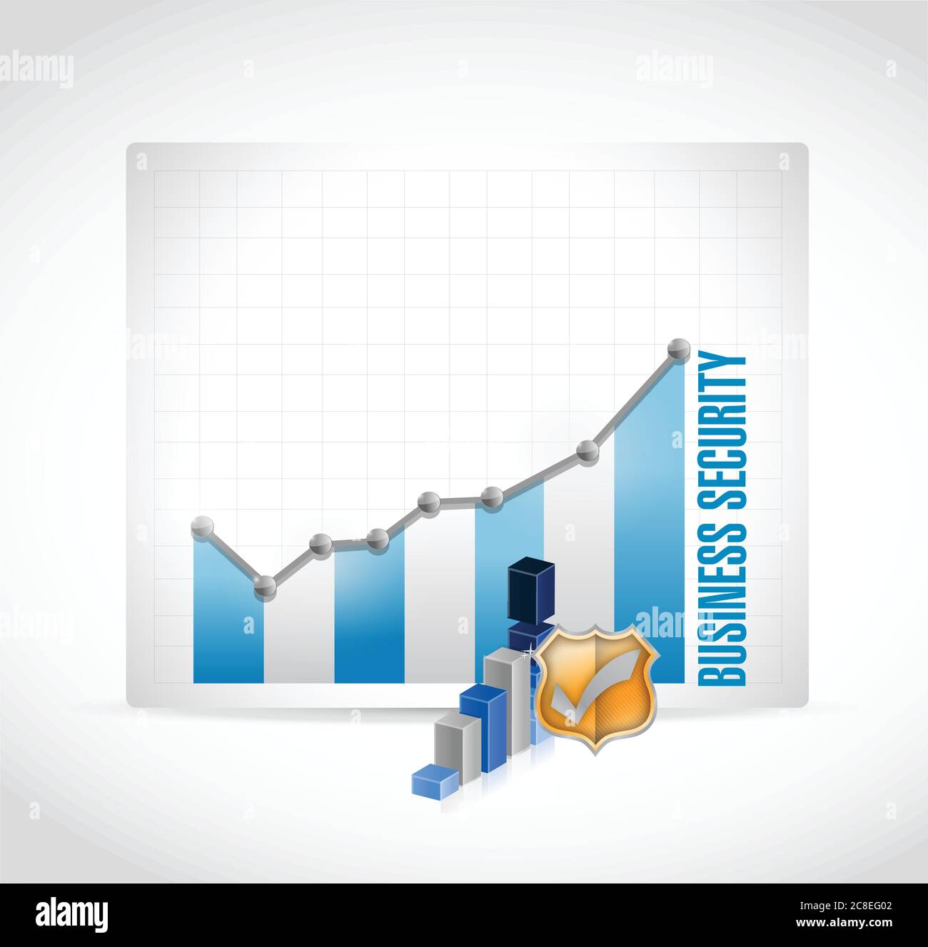 Business security graph illustration design over a white background ...