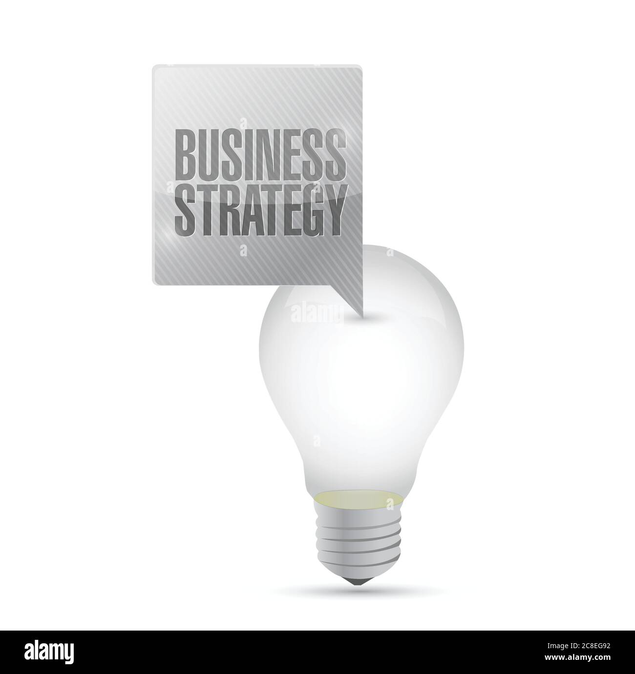 Business strategy light bulb illustration design over a white ...