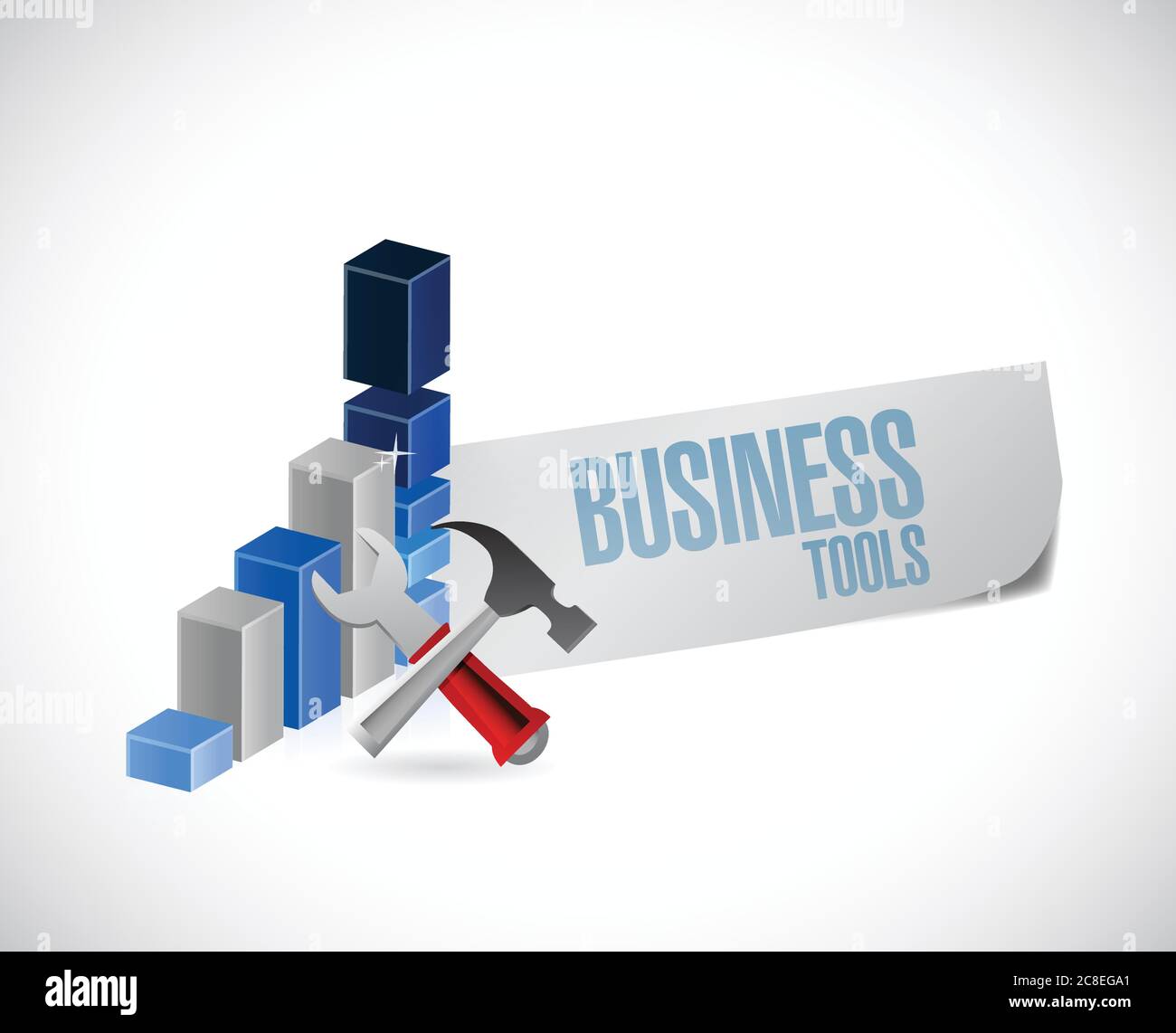 Business tool sign graph illustration design over a white background ...