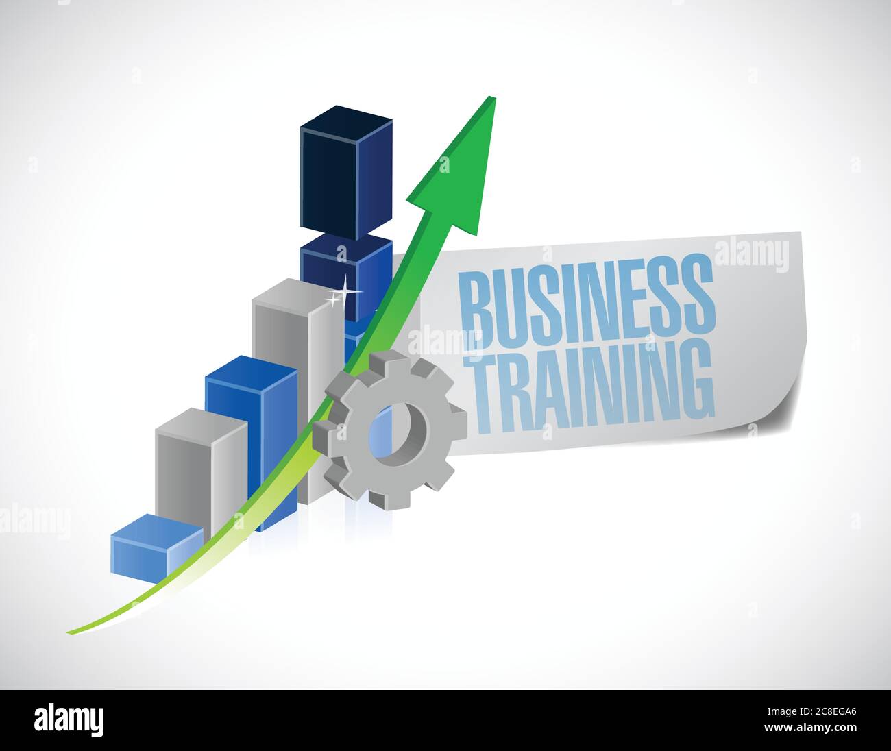 Business training sign illustration design over a white background ...