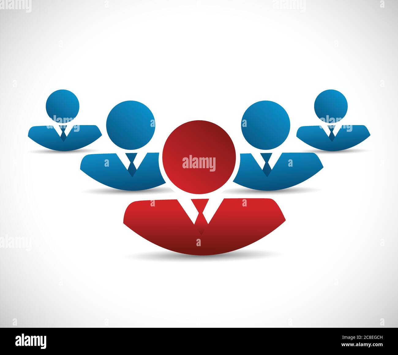 Teamwork and leader illustration design over a white background Stock ...