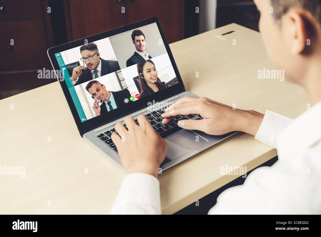 Group virtual meeting hi-res stock photography and images - Alamy
