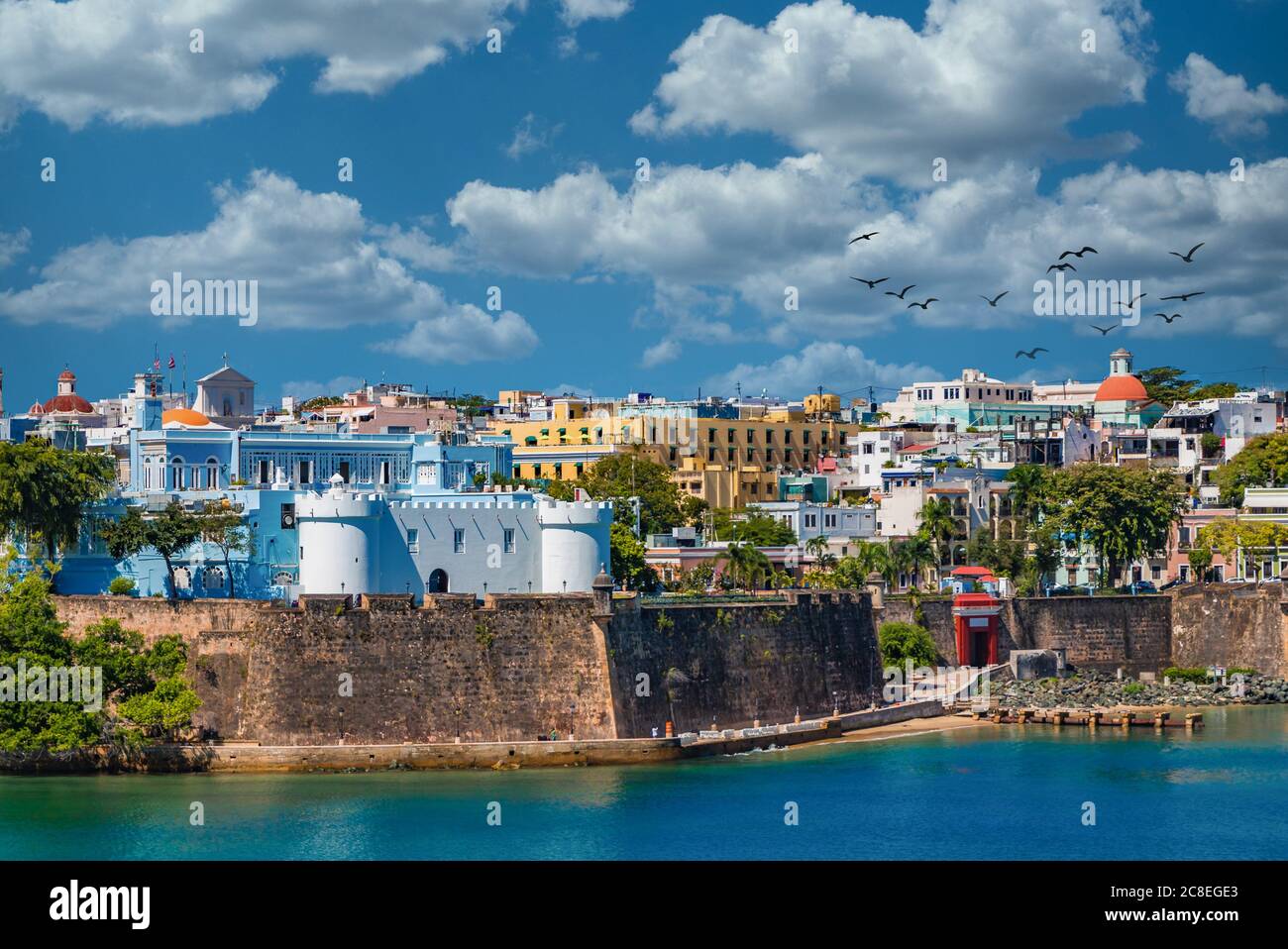 Colorful Hill Over San Juan Harbor Stock Photo - Alamy