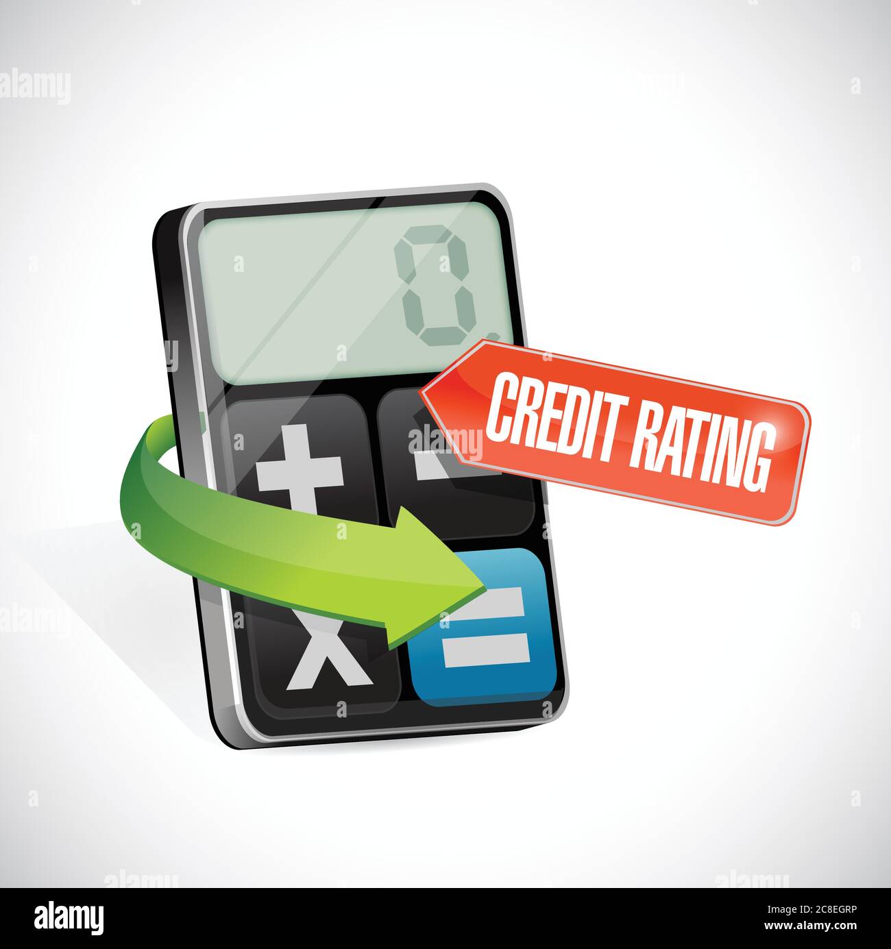 Credit rating message illustration design over a white background Stock ...