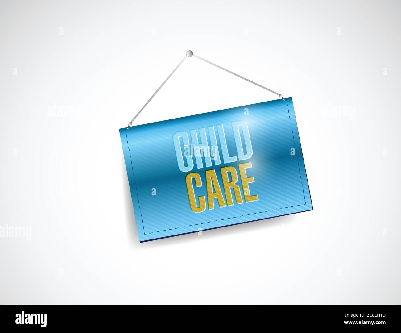Child care sign illustration design over a white background Stock ...